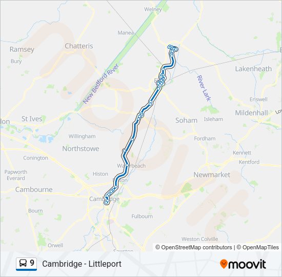 9 Route: Schedules, Stops & Maps - Littleport (Updated)