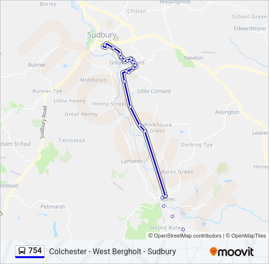 754 Route: Schedules, Stops & Maps - Sudbury (Updated)