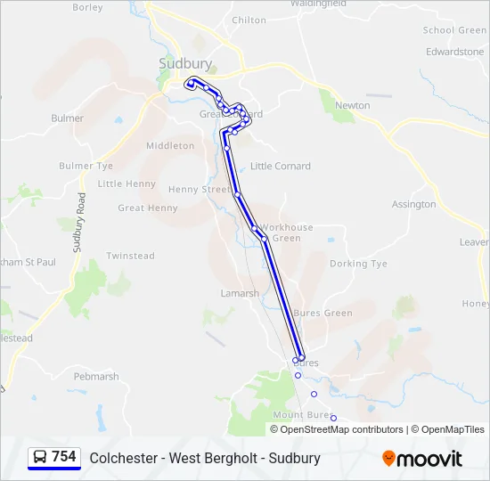 754 Route: Schedules, Stops & Maps - Sudbury (Updated)