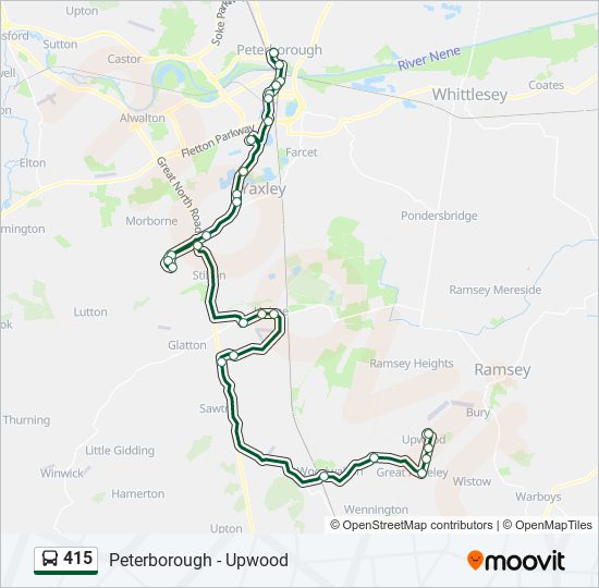 415 Route: Schedules, Stops & Maps - Peterborough (Updated)