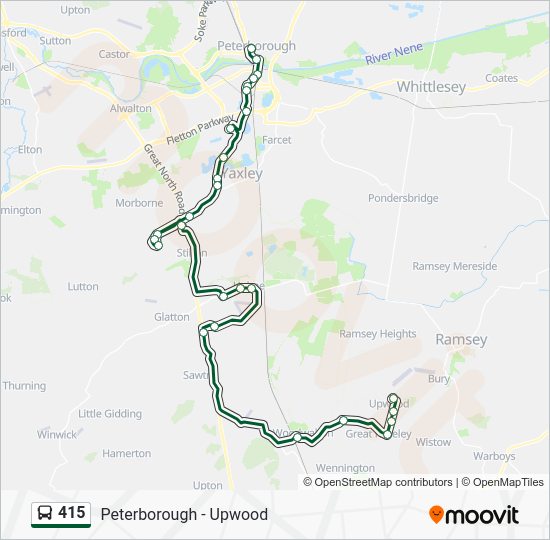 415 Route: Schedules, Stops & Maps - Peterborough (Updated)
