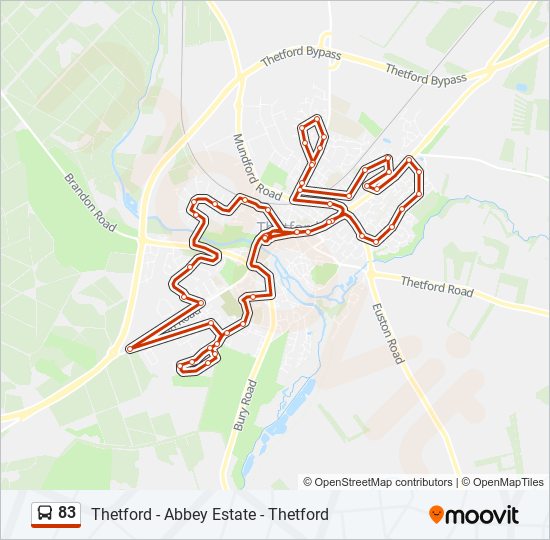 83 Route: Schedules, Stops & Maps - Thetford (Updated)