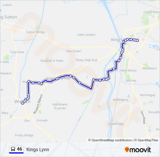 46 Route: Schedules, Stops & Maps - Kings Lynn (Updated)