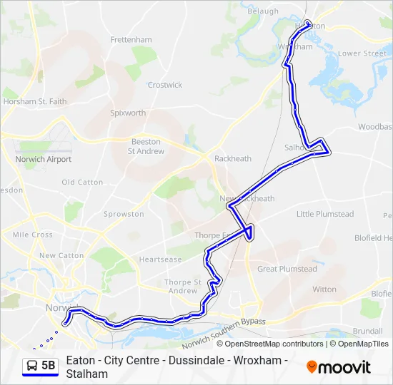 5B Route: Schedules, Stops & Maps - Hoveton (Updated)