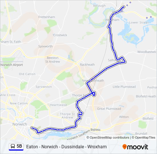 5b Route: Schedules, Stops & Maps - Norwich (Updated)