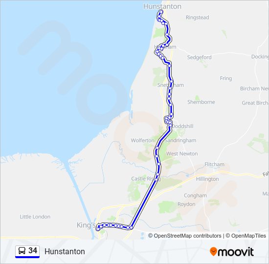 34 Route: Schedules, Stops & Maps - Hunstanton (Updated)
