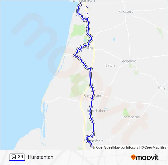 34 Route: Schedules, Stops & Maps - Hunstanton (Updated)