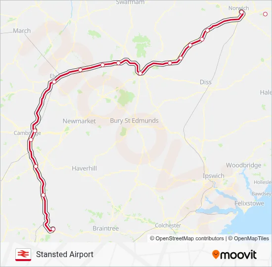 GREATER ANGLIA Route: Schedules, Stops & Maps - Stansted Airport (Updated)