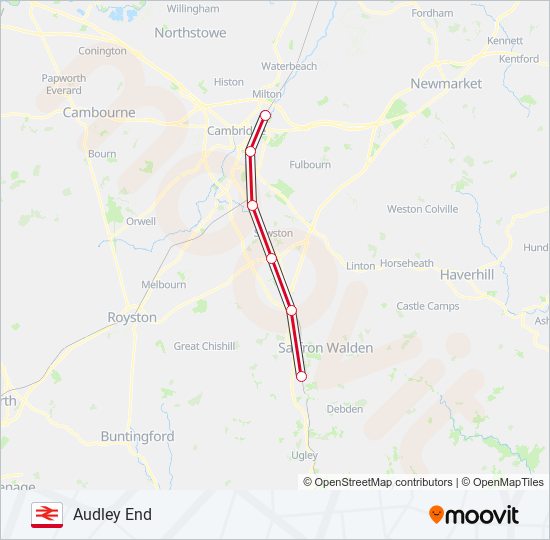 greater anglia Route: Schedules, Stops & Maps - Audley End (Updated)