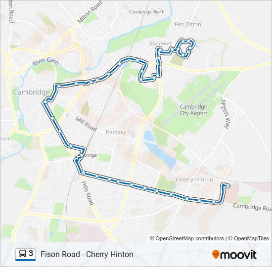 3 Route: Schedules, Stops & Maps - Fulbourn (Updated)