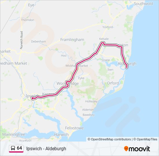 64 Route: Schedules, Stops & Maps - Ipswich (Updated)