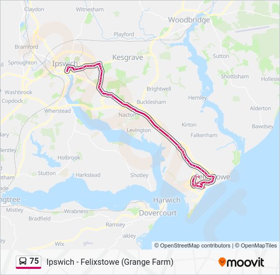 75 Route: Schedules, Stops & Maps - Grange Farm (Updated)