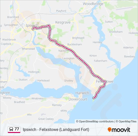 77 Route: Schedules, Stops & Maps - Felixstowe Dock (Updated)