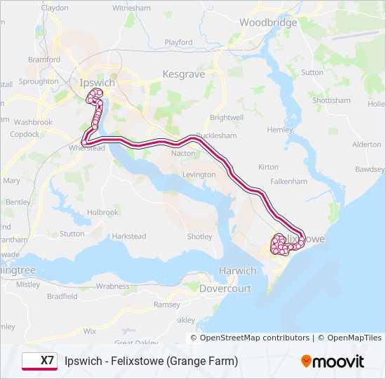 x7 Route: Schedules, Stops & Maps - Felixstowe (Updated)