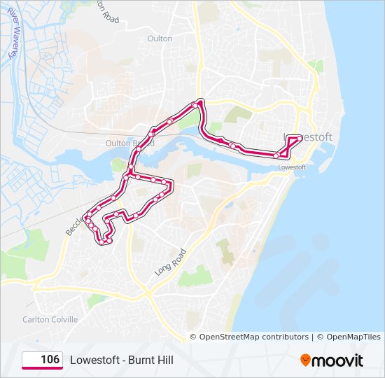 106 Route: Schedules, Stops & Maps - Lowestoft (Updated)