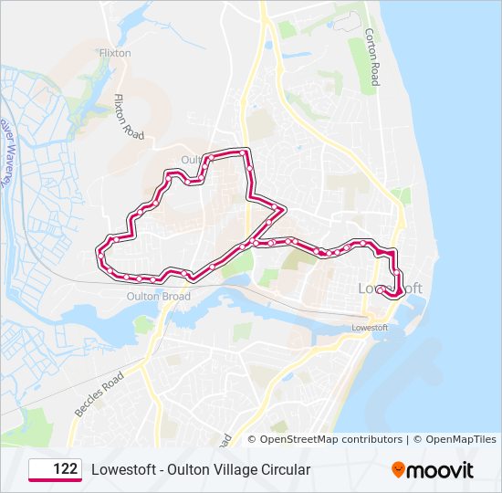 122 Route: Schedules, Stops & Maps - Lowestoft (Updated)