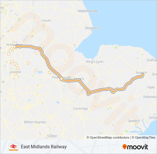 east midlands railway Route: Schedules, Stops & Maps - Nottingham (Updated)