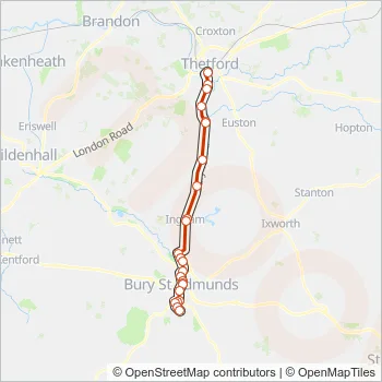 84 Route: Schedules, Stops & Maps - Bury St Edmunds (Updated)