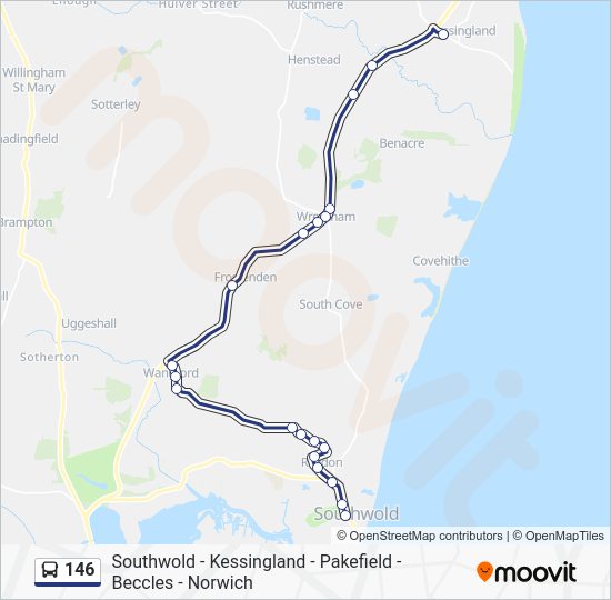 146 Route: Schedules, Stops & Maps - Kessingland (Updated)