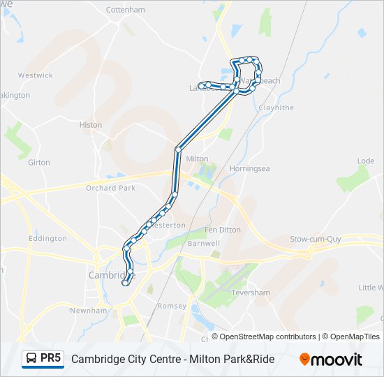 pr5 Route: Schedules, Stops & Maps - Cambridge (Updated)