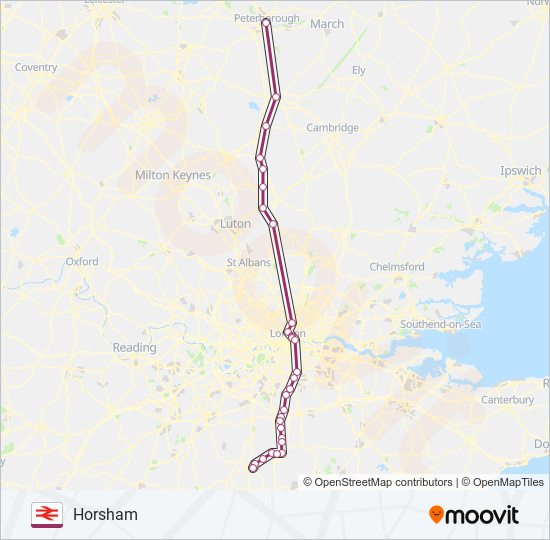 thameslink Route: Schedules, Stops & Maps - Horsham (Updated)