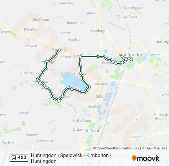 400 Route: Schedules, Stops & Maps - Spaldwick (Updated)