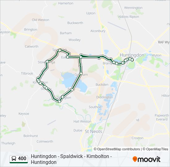 400 Route: Schedules, Stops & Maps - Huntingdon (Updated)