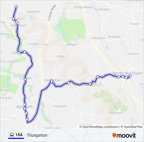 18a Route: Schedules, Stops & Maps - Thurgarton (Updated)