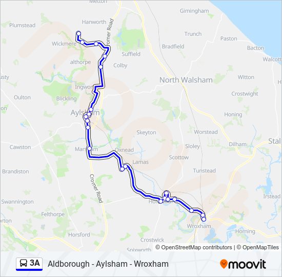 3a Route: Schedules, Stops & Maps - Aldborough (Updated)
