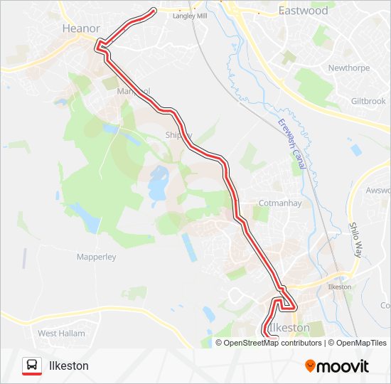 33 Route: Schedules, Stops & Maps - Ilkeston (Updated)