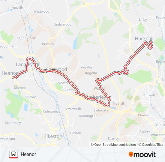 34 Route: Schedules, Stops & Maps - Heanor (Updated)