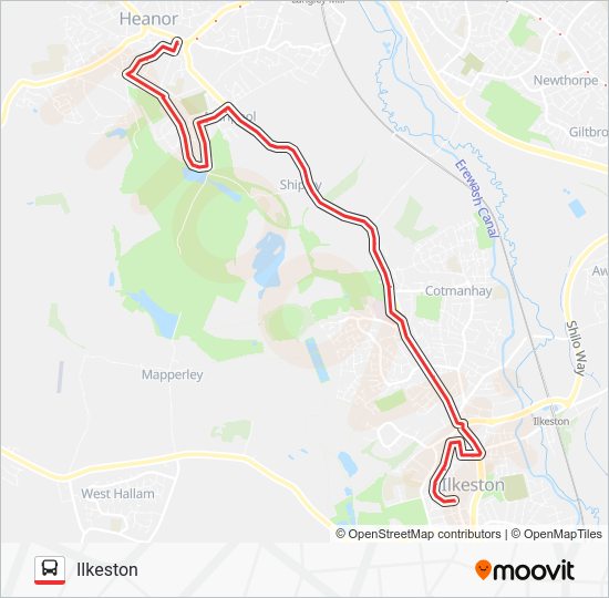 34 Route: Schedules, Stops & Maps - Ilkeston (Updated)