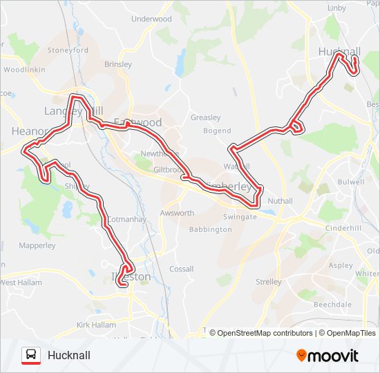 34 Route: Schedules, Stops & Maps - Hucknall (Updated)