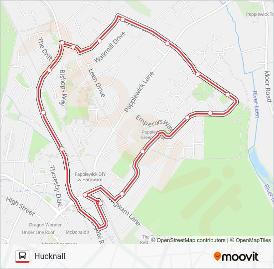 35 Route: Schedules, Stops & Maps - Hucknall (Updated)
