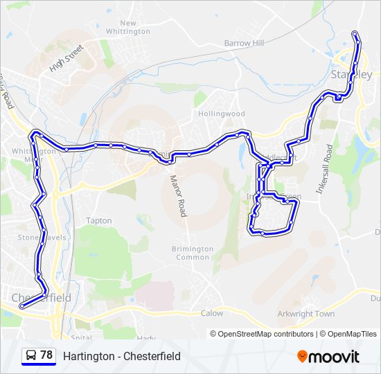 78 Route: Schedules, Stops & Maps - Chesterfield (Updated)