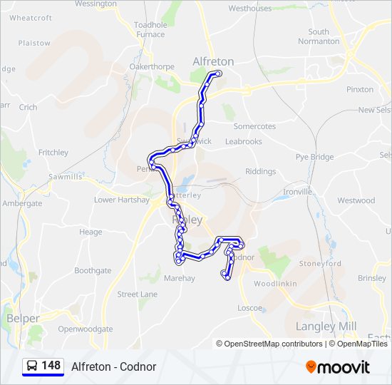 148 Route: Schedules, Stops & Maps - Waingroves (Updated)