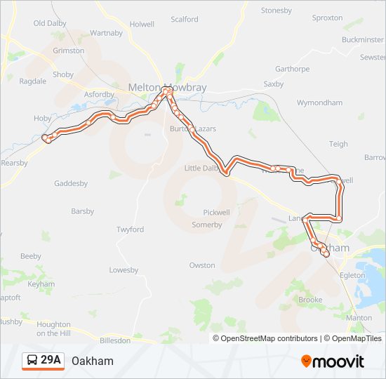 29a Route: Schedules, Stops & Maps - Oakham (Updated)