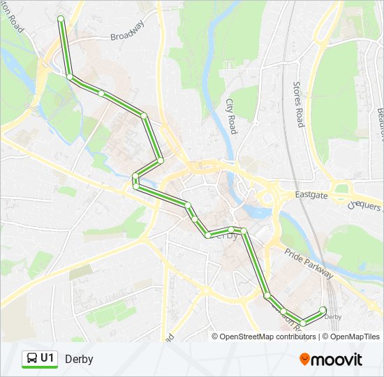 u1 Route: Schedules, Stops & Maps - Derby (Updated)