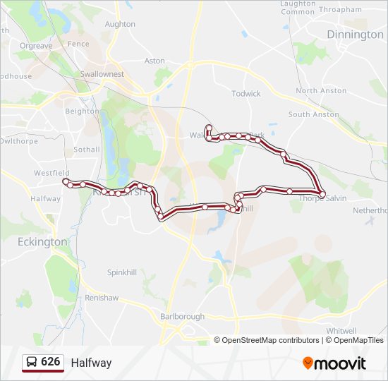 626 Route: Schedules, Stops & Maps - Halfway (Updated)