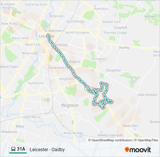 31a Route: Schedules, Stops & Maps - Leicester (Updated)