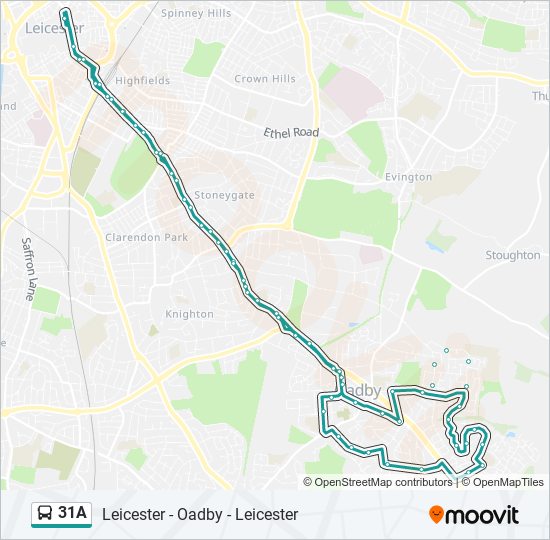 31a Route: Schedules, Stops & Maps - Leicester (Updated)