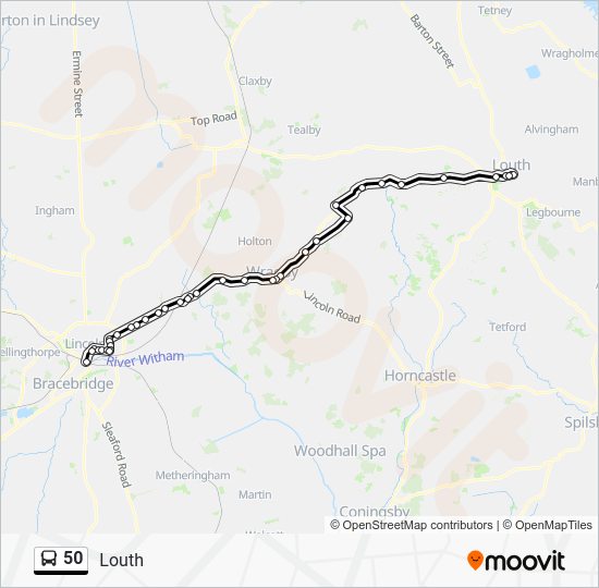50 Route: Schedules, Stops & Maps - Louth (Updated)