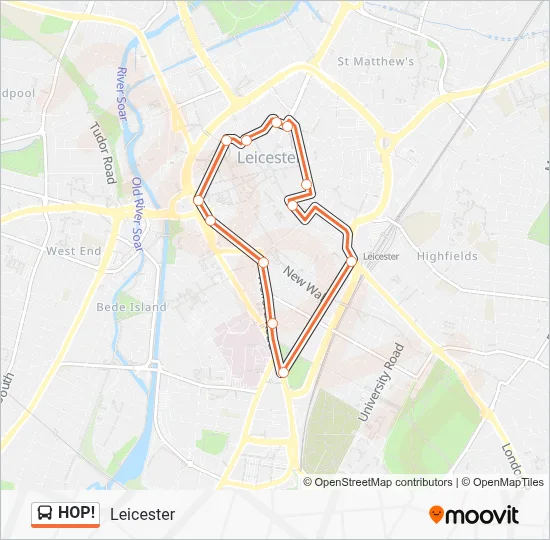 HOP Route: Schedules, Stops & Maps - Leicester (Updated)