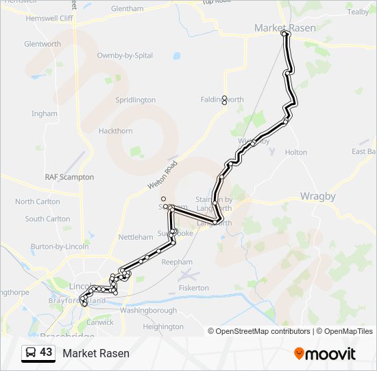 43 Route: Schedules, Stops & Maps - Market Rasen (Updated)