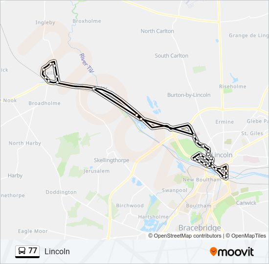 77 Route: Schedules, Stops & Maps - Lincoln (Updated)