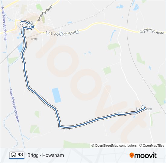 93 Route: Schedules, Stops & Maps - Howsham (Updated)