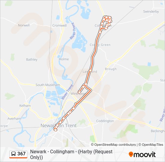 367 Route: Schedules, Stops & Maps - Collingham (Updated)