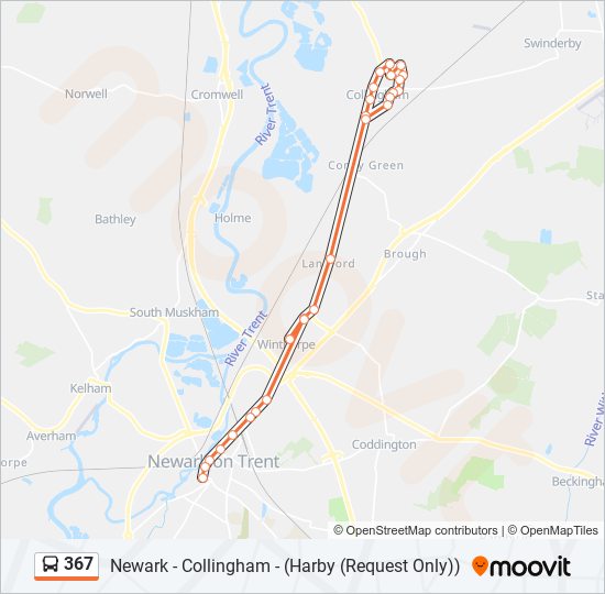 367 Route: Schedules, Stops & Maps - Collingham (Updated)