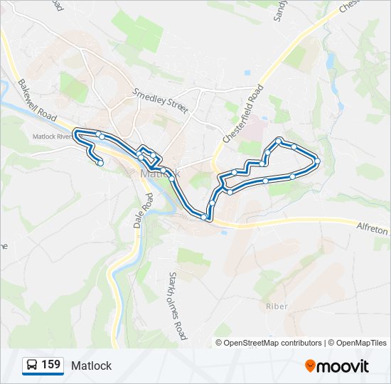 159 Route: Schedules, Stops & Maps - Matlock (Updated)