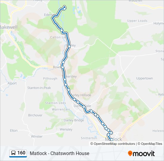 160 Route: Schedules, Stops & Maps - Matlock (Updated)